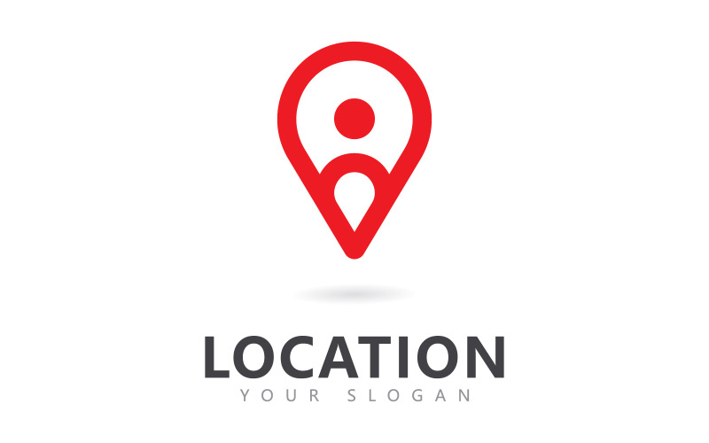 Abstract location pin logo icon design V0 - TemplateMonster