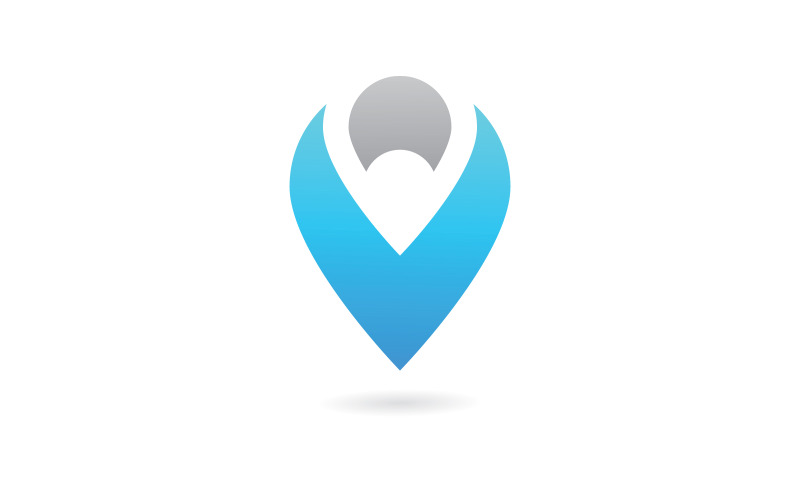 Abstract location pin logo icon design V2 - TemplateMonster