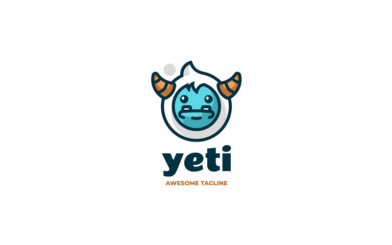 Création de logo de mascotte simple Yeti 1 - TemplateMonster