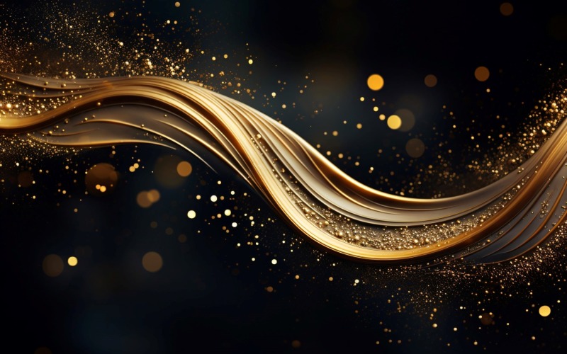 Golden Swirls, Particle Texture, Illustrations Background 145