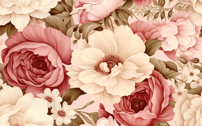 Floral Pattern Tile Background 22 #425815 - TemplateMonster