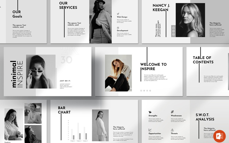 Plantilla de presentación de inspiración mínima