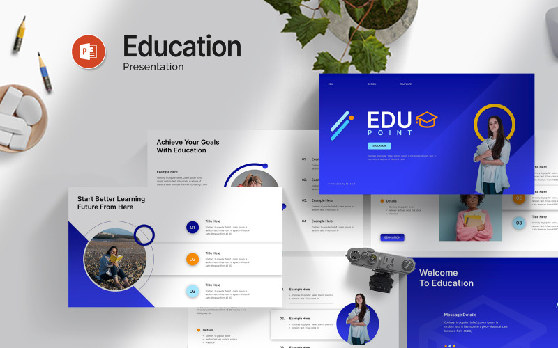 Plantilla de PowerPoint sobre educación digital 2024