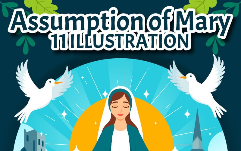 11 Assumption of Mary Illustration #428140 - TemplateMonster