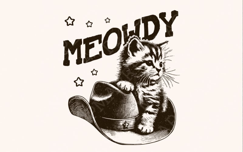 Meowdy Cute Cat, Ranch Life png, Rodeo Princess png, Cowgirl Princess ...
