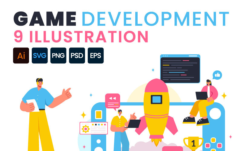 9 Video Game Development Illustration - TemplateMonster
