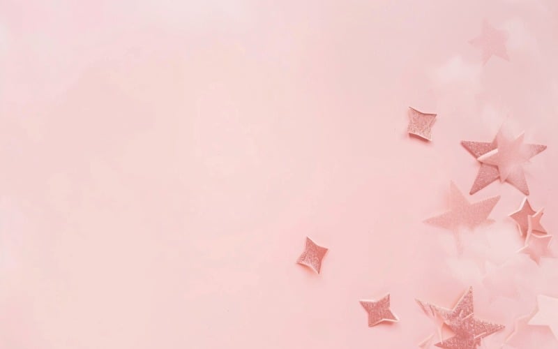 Birthday Background Peach and pink Glitter Stars 227