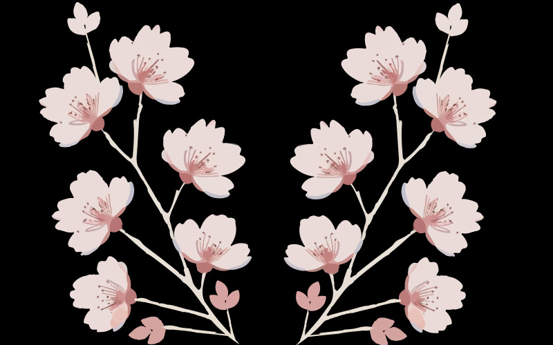 Illustration d'art vectoriel de fleur de couleur rose
