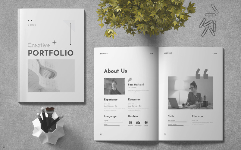 Modèle de portfolio créatif (InDesign) - TemplateMonster
