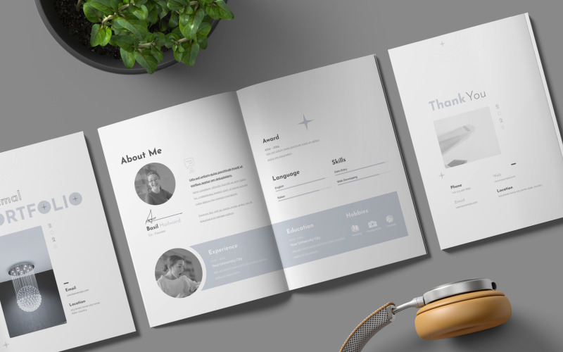 Plantilla de portafolio (InDesign) #430409 - TemplateMonster