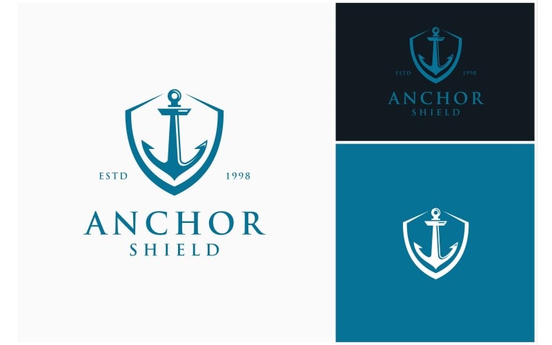 Anchor Sailor Shield Protection Logo - TemplateMonster