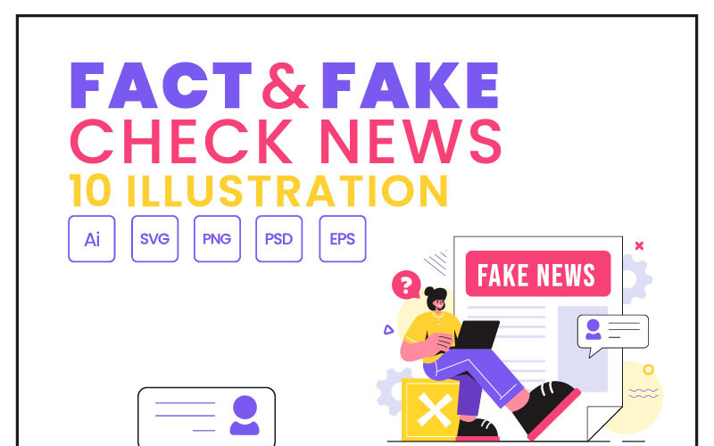 10 Fact or Fake News Illustration #430844 - TemplateMonster