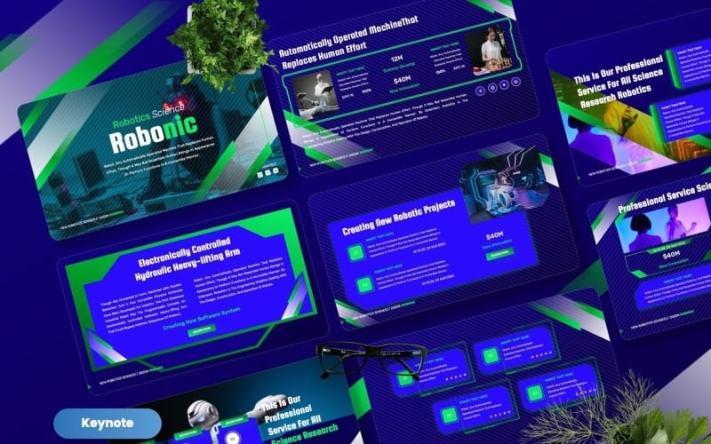 Robonic - Robotics Keynote Templates - TemplateMonster