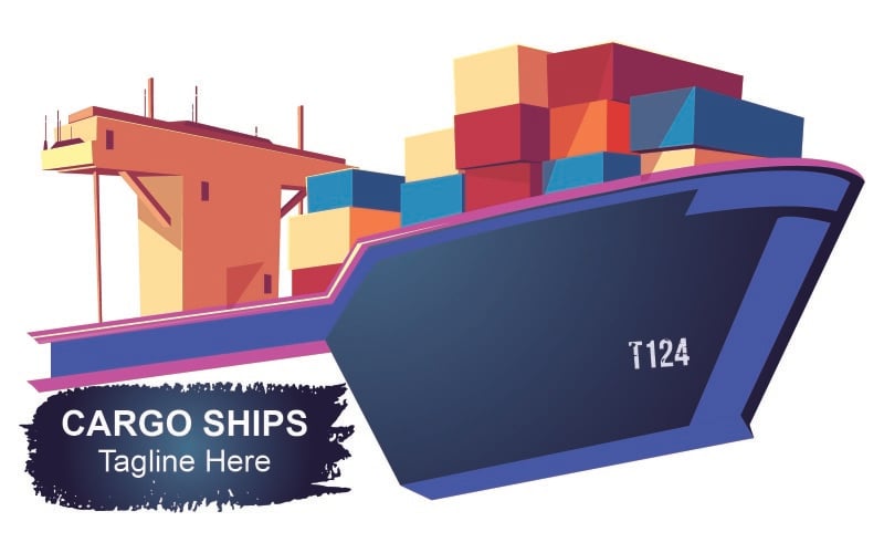 Cargo Ships Logo Templates #430963 - TemplateMonster