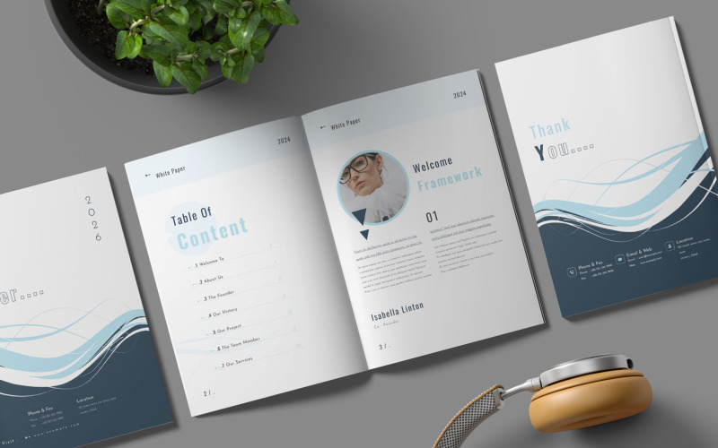 Creative White Paper Template #431002 - TemplateMonster