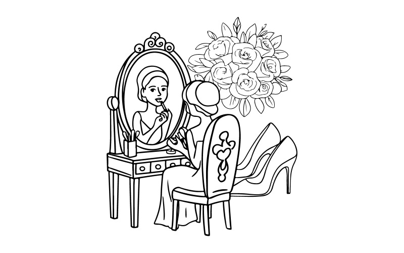 A simplistic black and white line art illustration