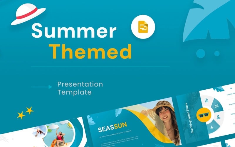 Seassun - Modèle de diapositives Google sur le thème de l'été