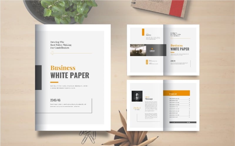 Corporate business white paper or Company white paper brochure design ...