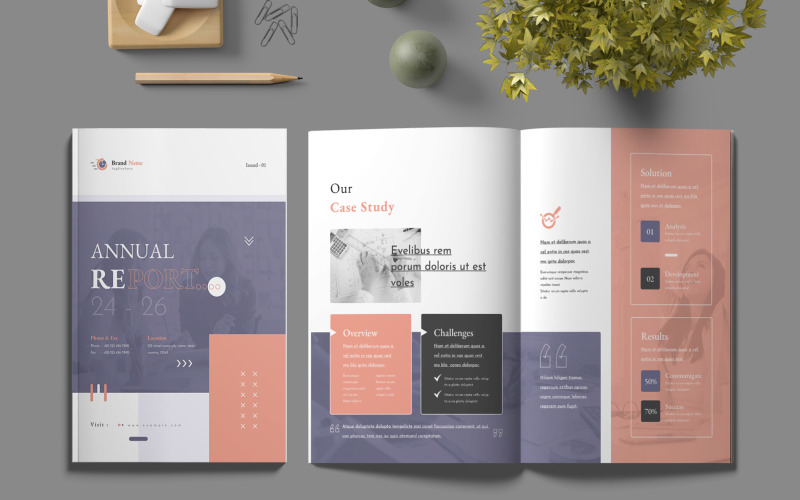Modern - Annual Report Template #431980 - TemplateMonster