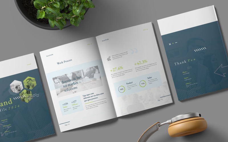 Company Profile Template - 24 Pages #432007 - TemplateMonster