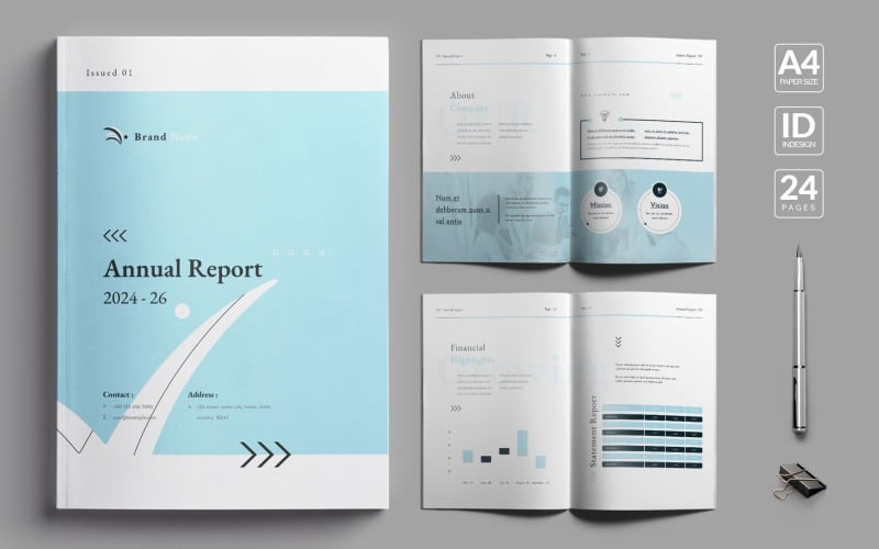 Creative Annual Report Template #432002 - TemplateMonster