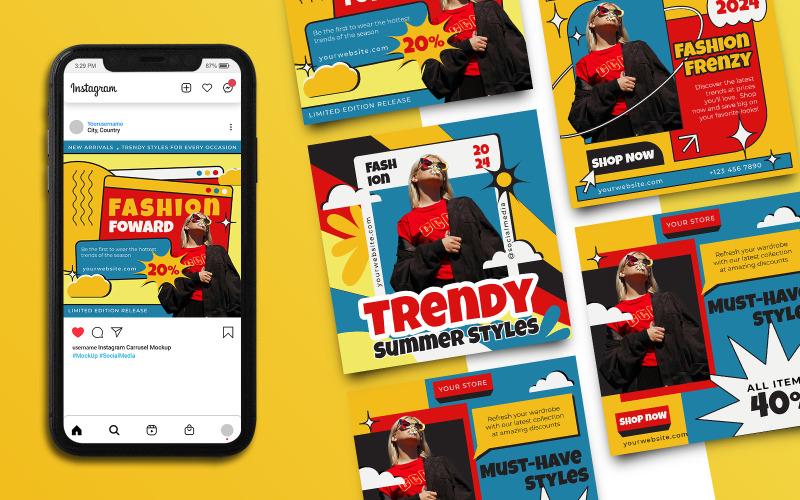 Fashion Instagram Post Template 1 #432166 - TemplateMonster