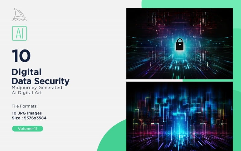 Visualizing Digital Data Security Set 11 - TemplateMonster