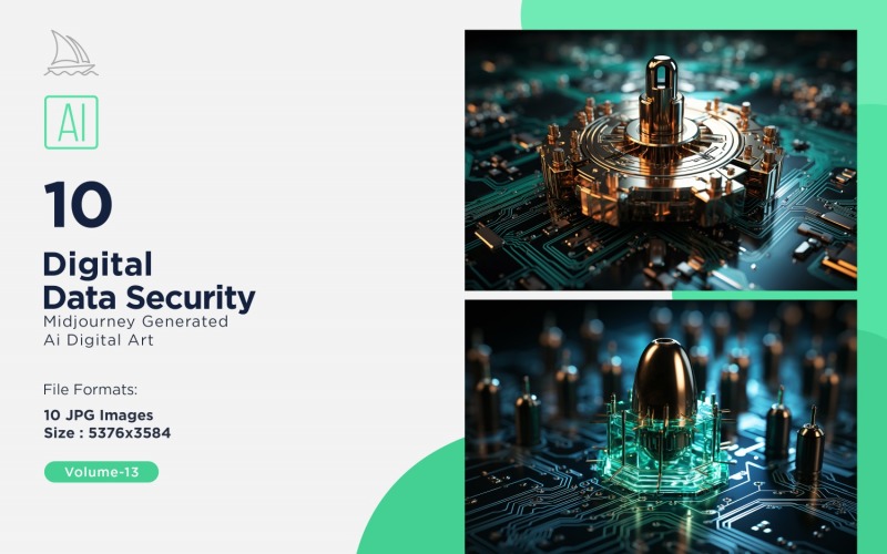 Visualizing Digital Data Security Set 13 - TemplateMonster