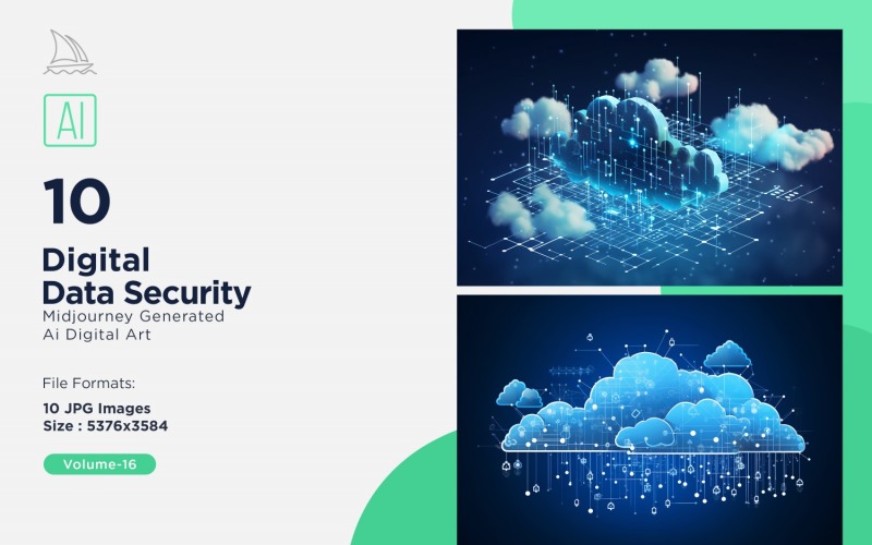 Visualizing Digital Data Security Set 16 - TemplateMonster