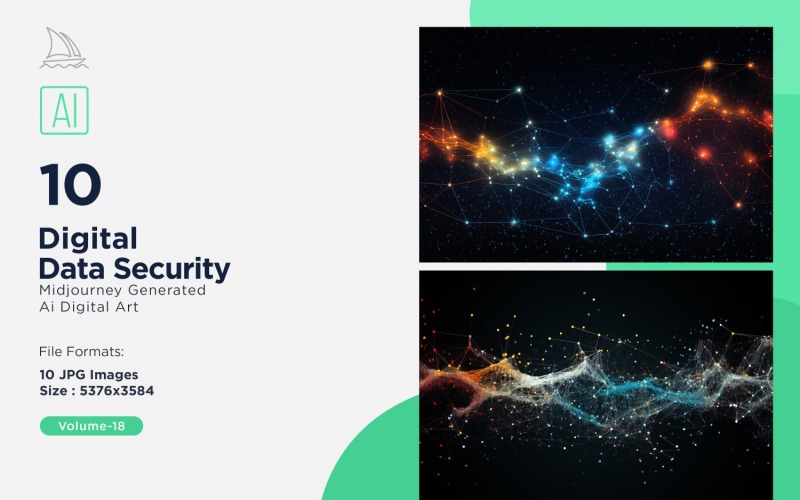 Visualizing Digital Data Security Set 18 - TemplateMonster