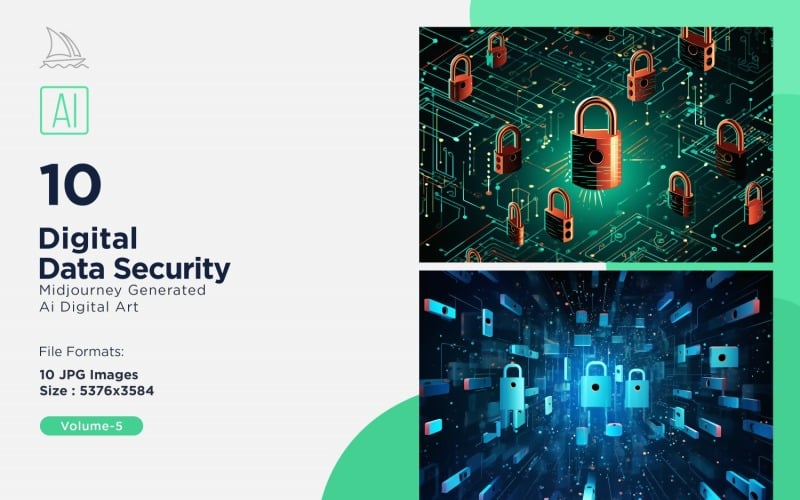 Visualizing Digital Data Security Set 5 Templatemonster