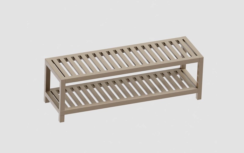 Wooden shelf High quality 3d model 06 - TemplateMonster