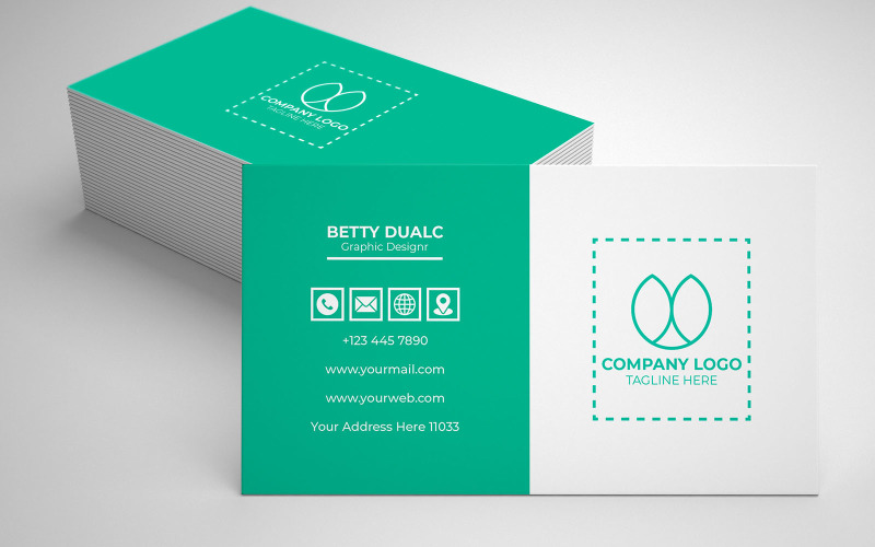 Business Card Design Style 013 #432977 - TemplateMonster