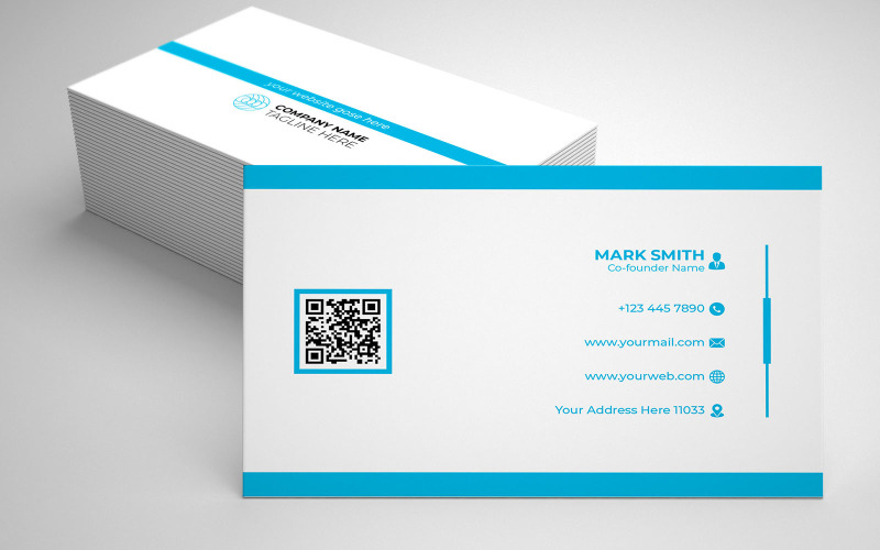 Conception de carte de visite minimaliste simple