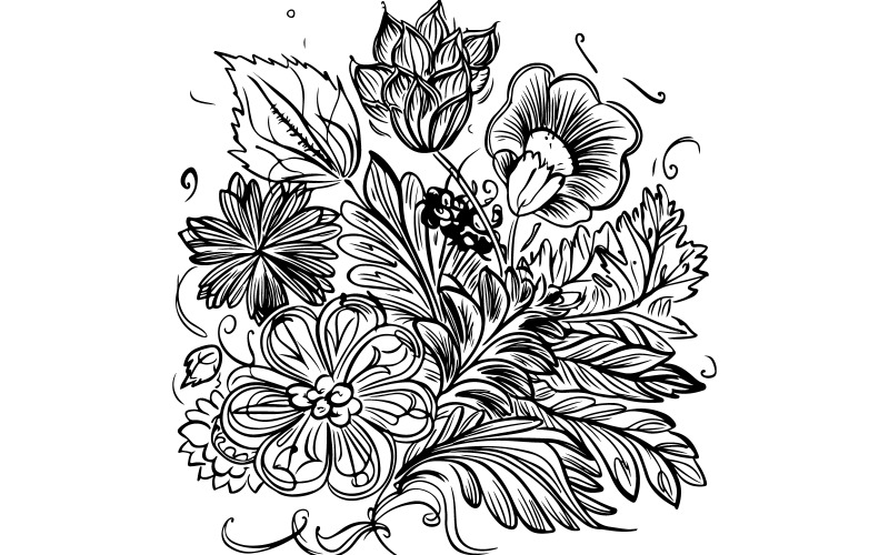 Geometric Flower Vector Art #433128 - TemplateMonster