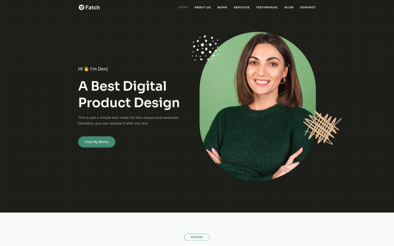 HTML5 Personal Page Website Templates by TemplateMonster