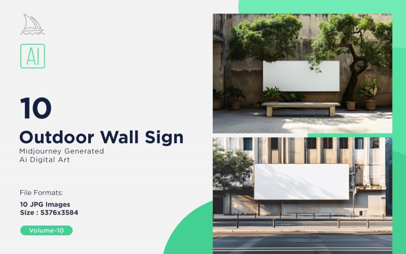 Outdoor Wall Sign on Building 10_Set V-10 - TemplateMonster