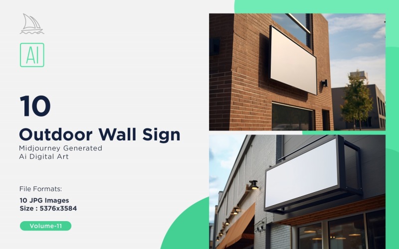 Outdoor Wall Sign on Building 10_Set V-11 - TemplateMonster