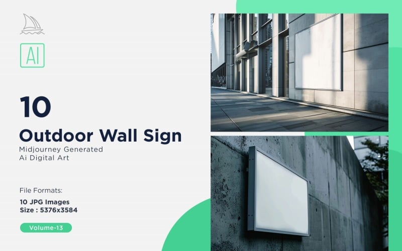 Outdoor Wall Sign on Building 10_Set V-13 - TemplateMonster