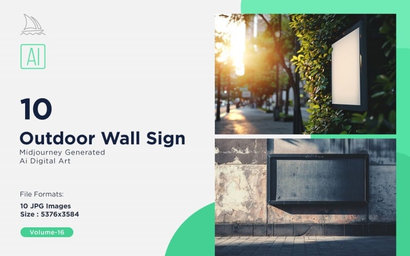 Outdoor Wall Sign on Building 10_Set V-16 - TemplateMonster