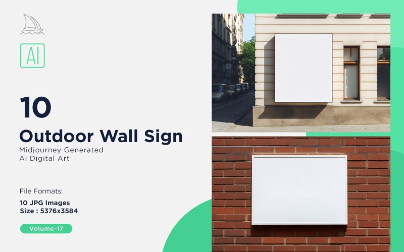 Outdoor Wall Sign on Building 10_Set V-17 - TemplateMonster