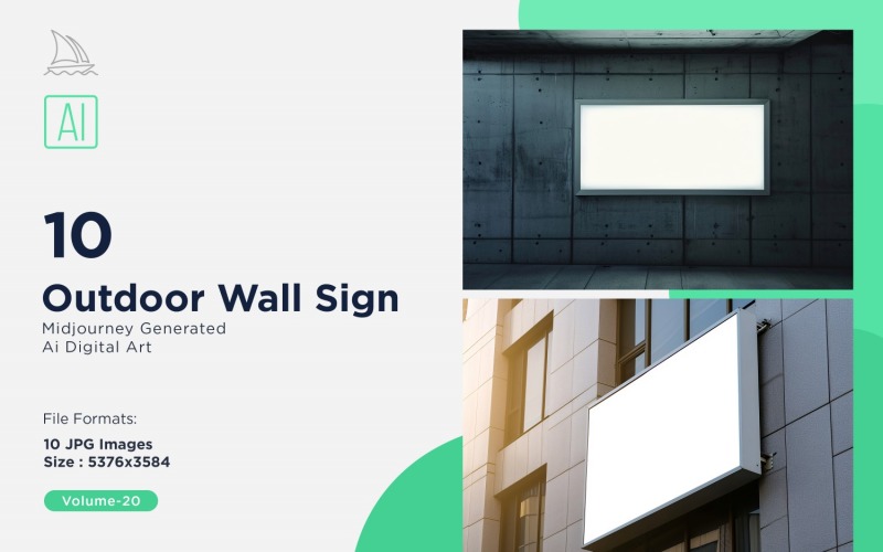 Outdoor Wall Sign on Building 10_Set V-20 - TemplateMonster