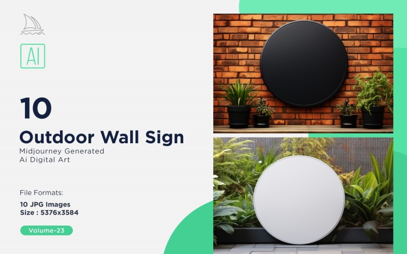 Outdoor Wall Sign on Building 10_Set V-23 - TemplateMonster