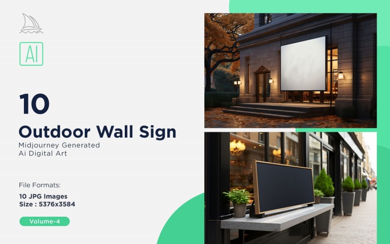 Outdoor Wall Sign on Building 10_Set V-4 - TemplateMonster