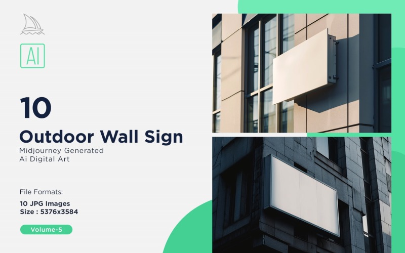 Outdoor Wall Sign on Building 10_Set V-5 - TemplateMonster