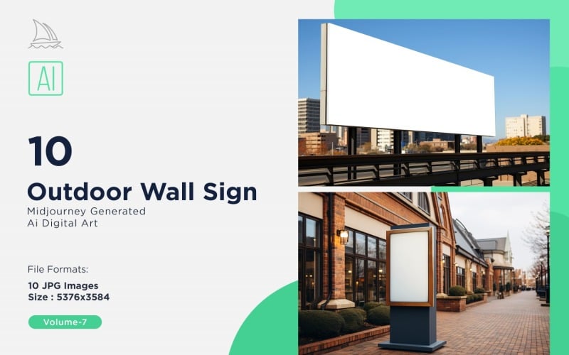 Outdoor Wall Sign on Building 10_Set V-7 - TemplateMonster