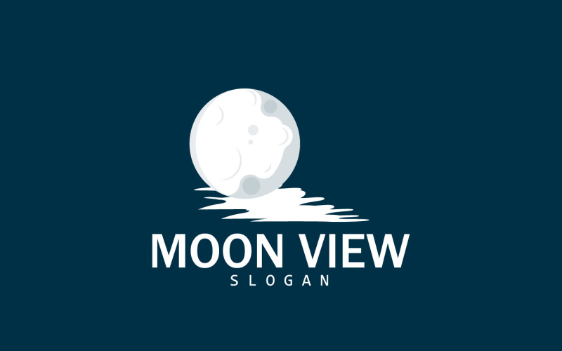Mond-Logo, Halbmond, Stern und Mond DesignV4