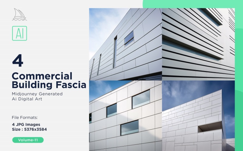 Commercial Building Fascia Logo Signage 4 Set Vol - 11