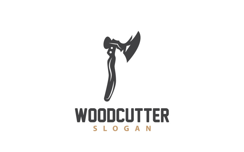 Ax Logo Wood Cutting Tool Silhouette LumberjackV3