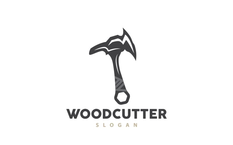 Ax Logo Wood Cutting Tool Silhouette LumberjackV4